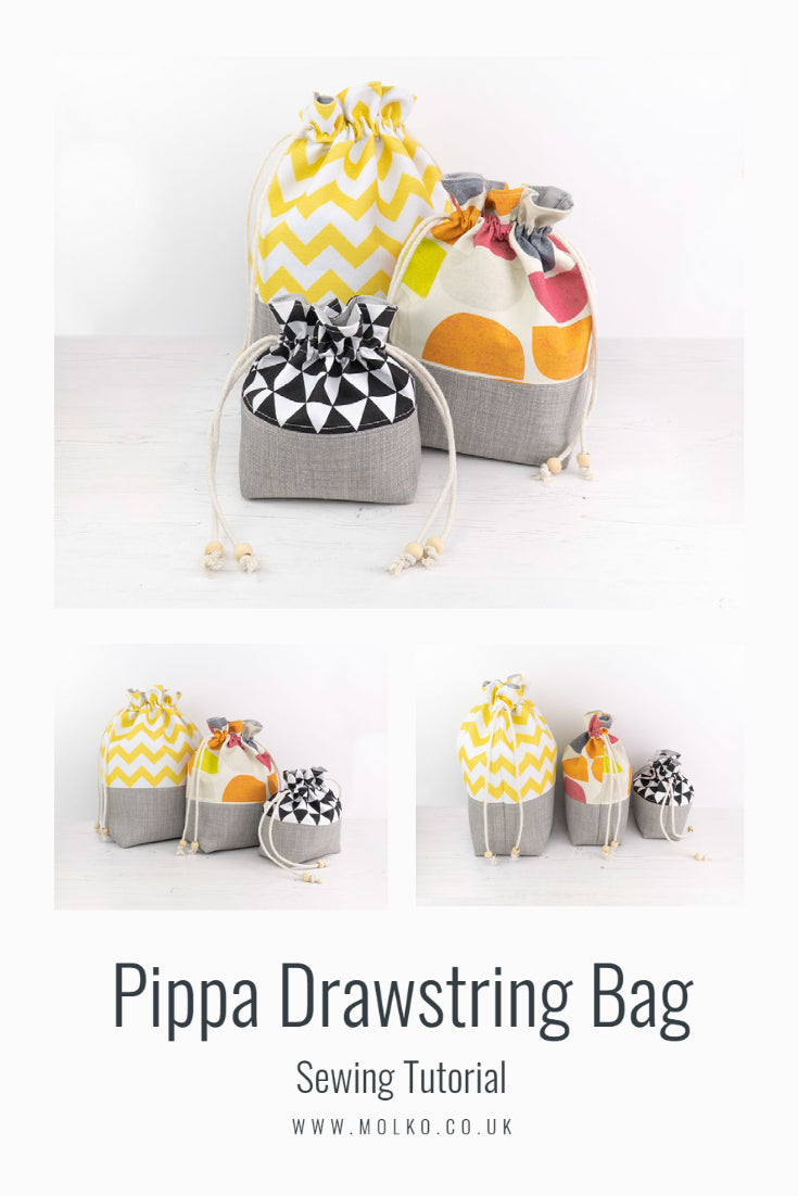 Pippa Drawstring Bag PDF Sewing Pattern / Sewing Tutorial – Molko Studios
